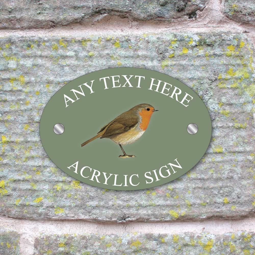 JAF Graphics. Personalised Robin House Sign