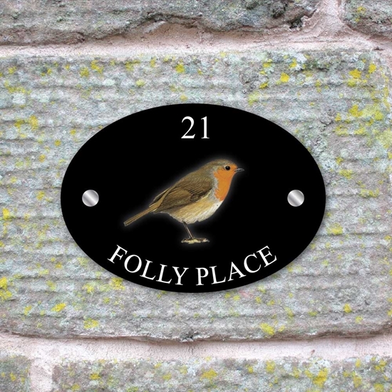 JAF Graphics. Personalised Robin House Sign