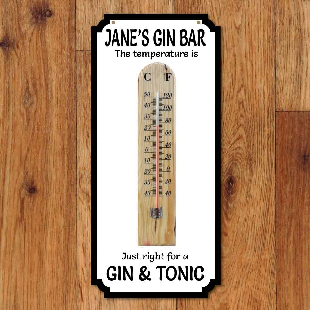 JAF Graphics. Personalised Thermometer Bar Sign