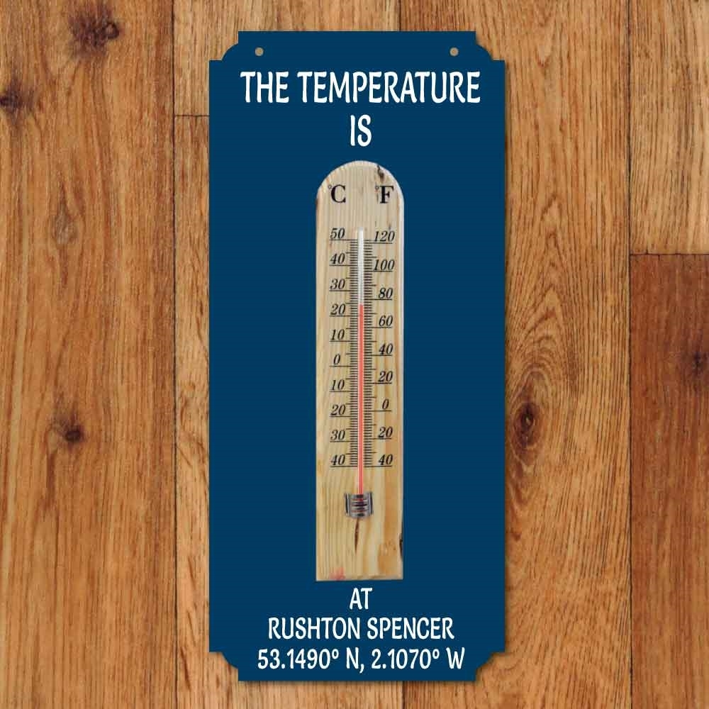 JAF Graphics. Personalised Thermometer Garden Sign