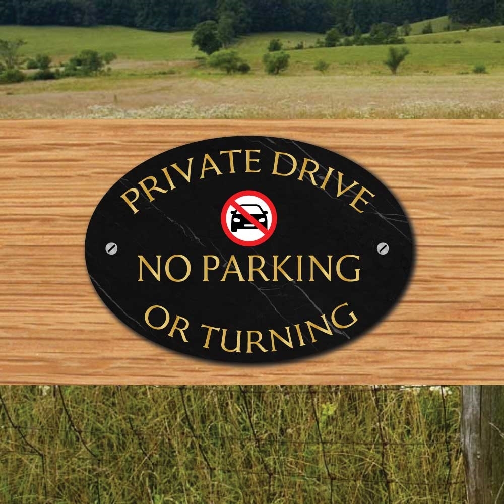 JAF Graphics. Private Drive Sign, No Parking plaque, No Turning Sign ...