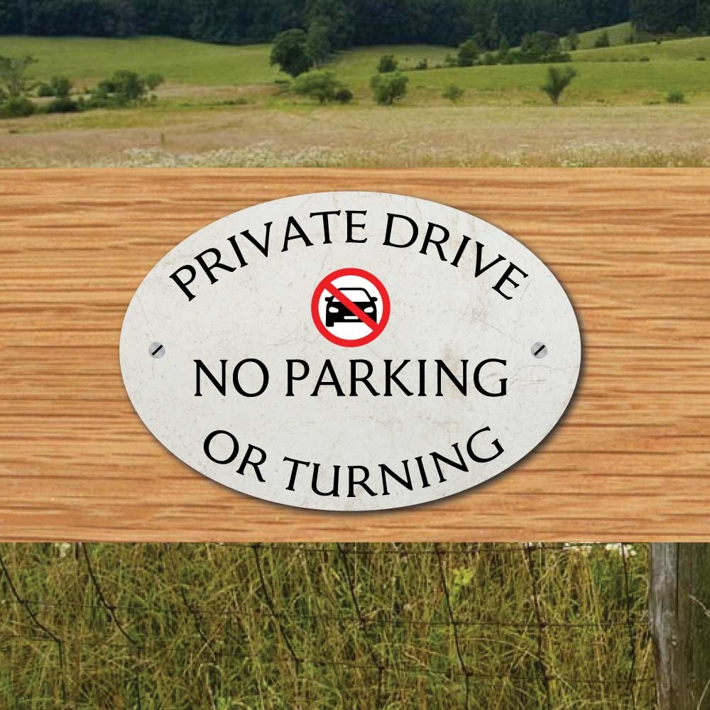 JAF Graphics. Private Drive Sign, No Parking plaque, No Turning Sign ...