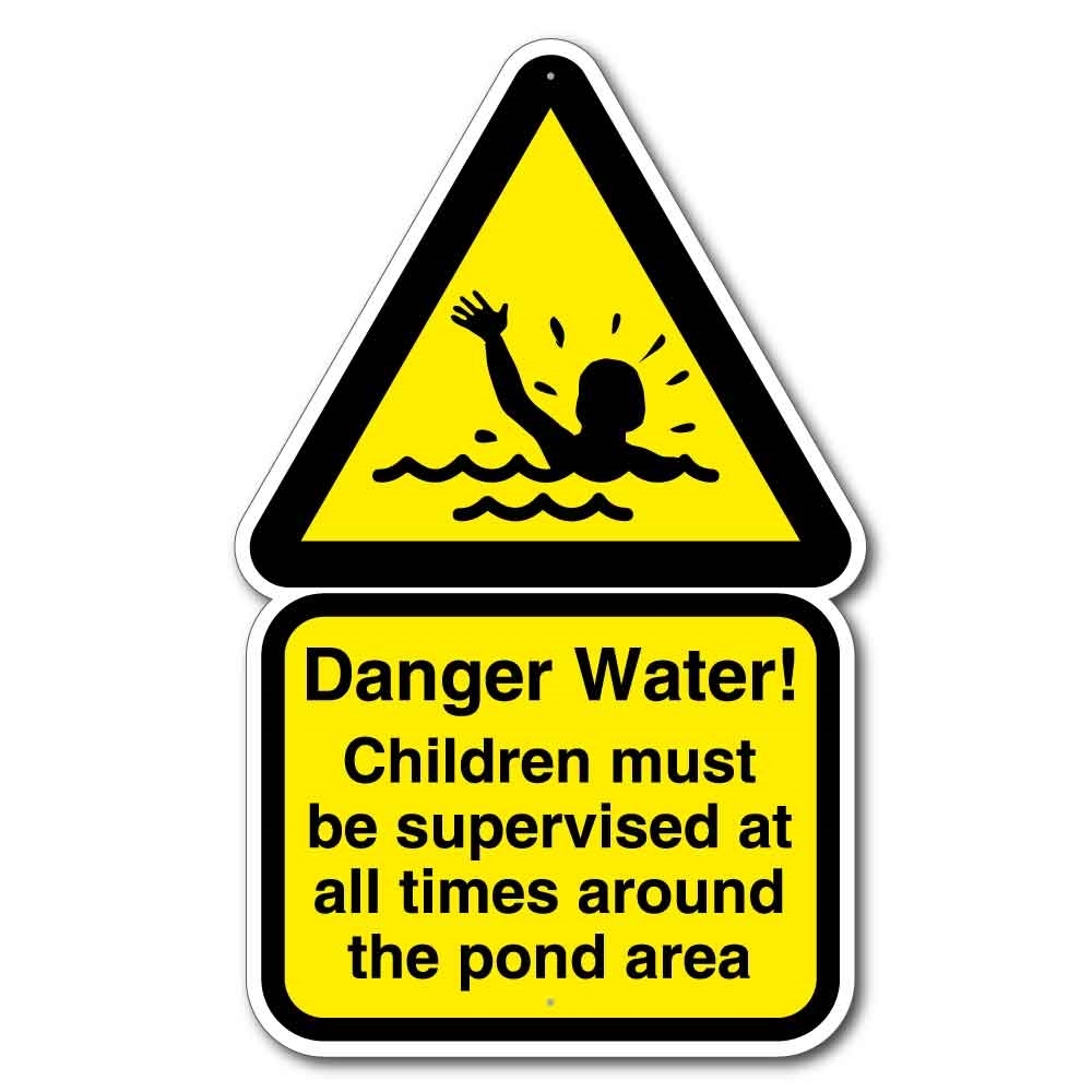 JAF Graphics. POND SAFETY SIGN