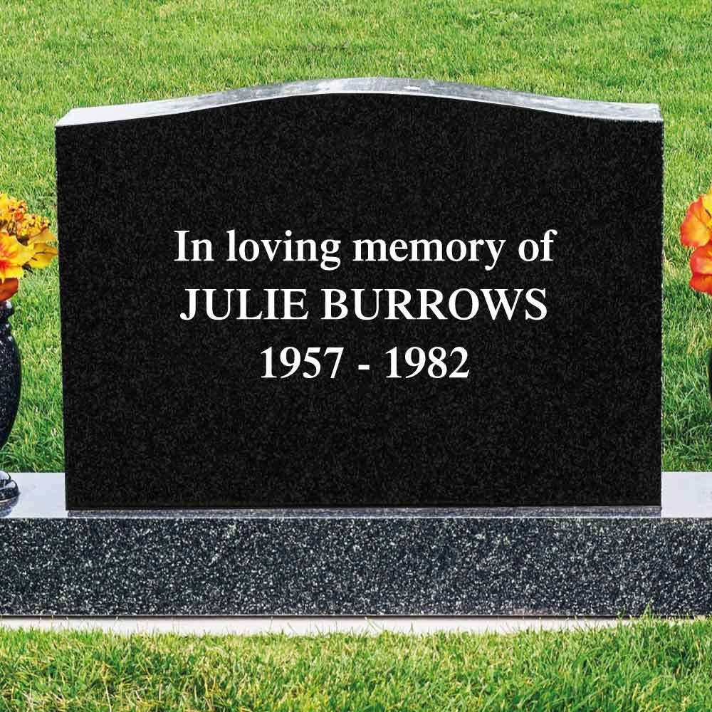 JAF Graphics. Lettering for existing gravestone