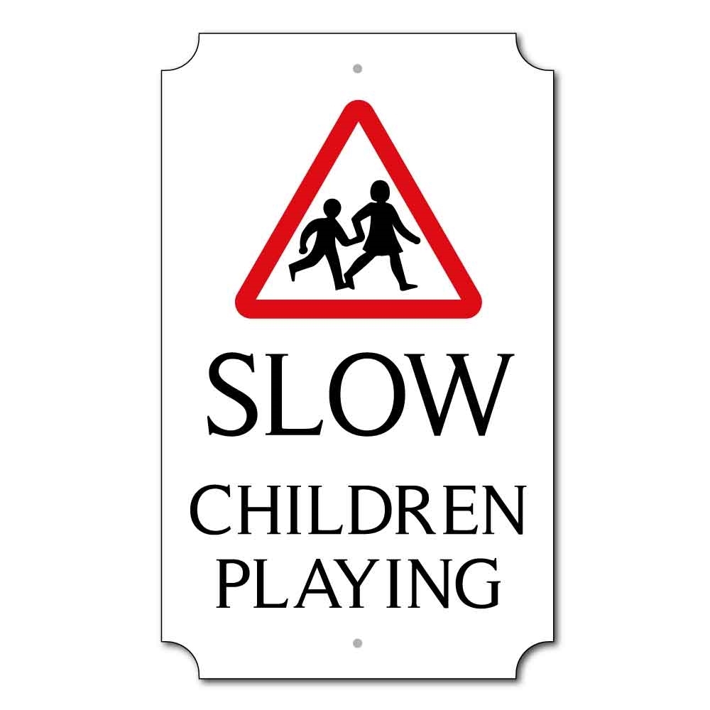 JAF Graphics. Personalised Slow Children Sign, Classic Design