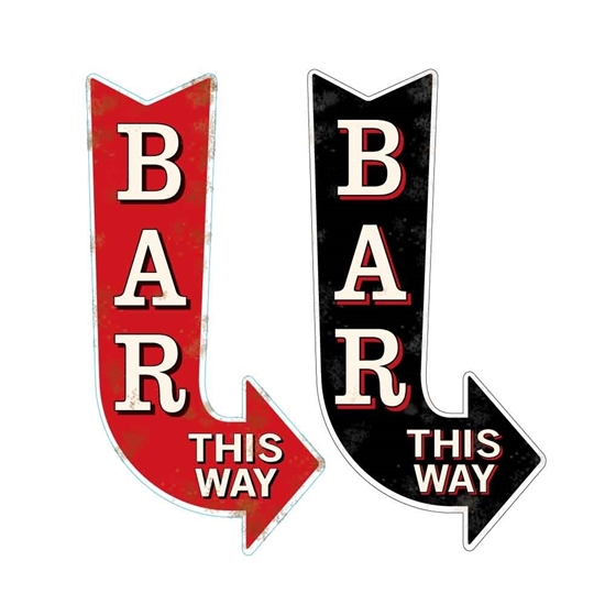 JAF Graphics. Vintage Style BAR Arrow Sign