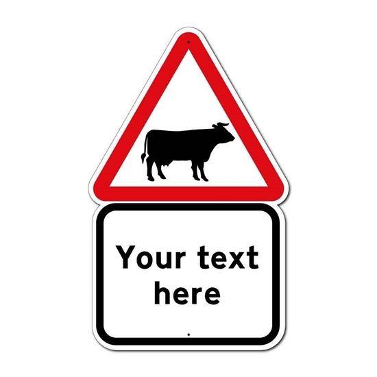 JAF Graphics. Cows Crossing Sign