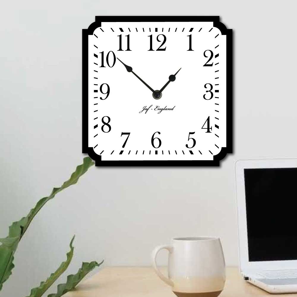JAF Graphics. Square Wall Clock - Caseless Design