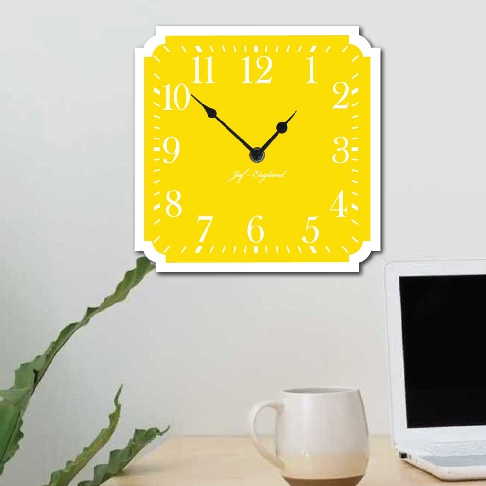 JAF Graphics. Square Wall Clock - Caseless Design