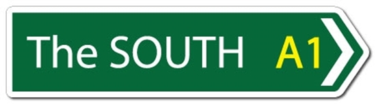 JAF Graphics. Wall Mounted Personalised Road Direction Pointing Sign