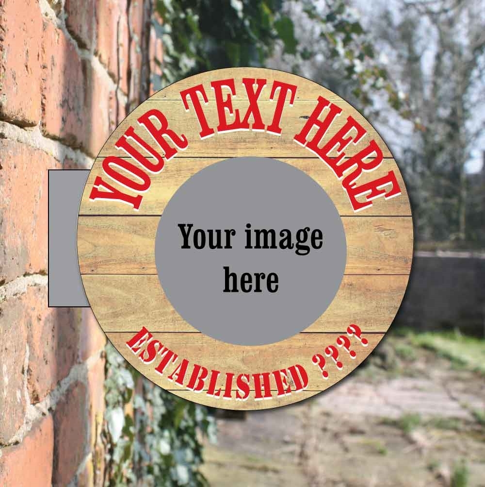 JAF Graphics. Personalised Barrel Add Your Own Photo Sign