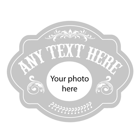 JAF Graphics. Oval Pub Window Sticker - add your own image