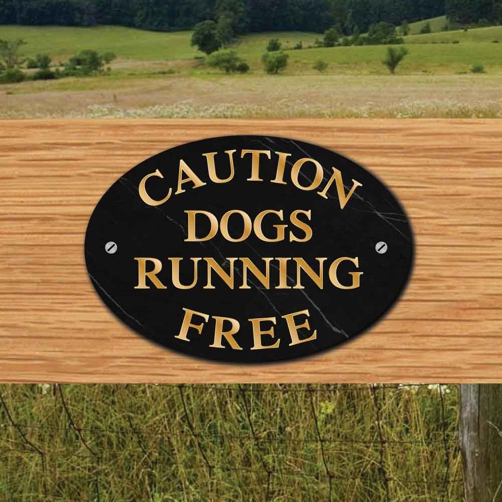JAF Graphics. DOG RUNNING FREE Sign