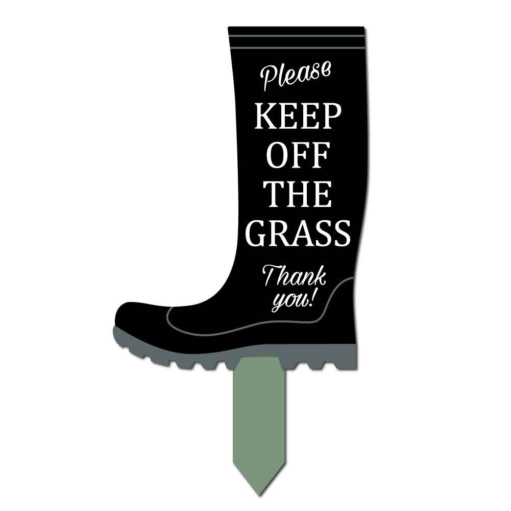 JAF Graphics. Please Keep Off The Grass Lawn Sign