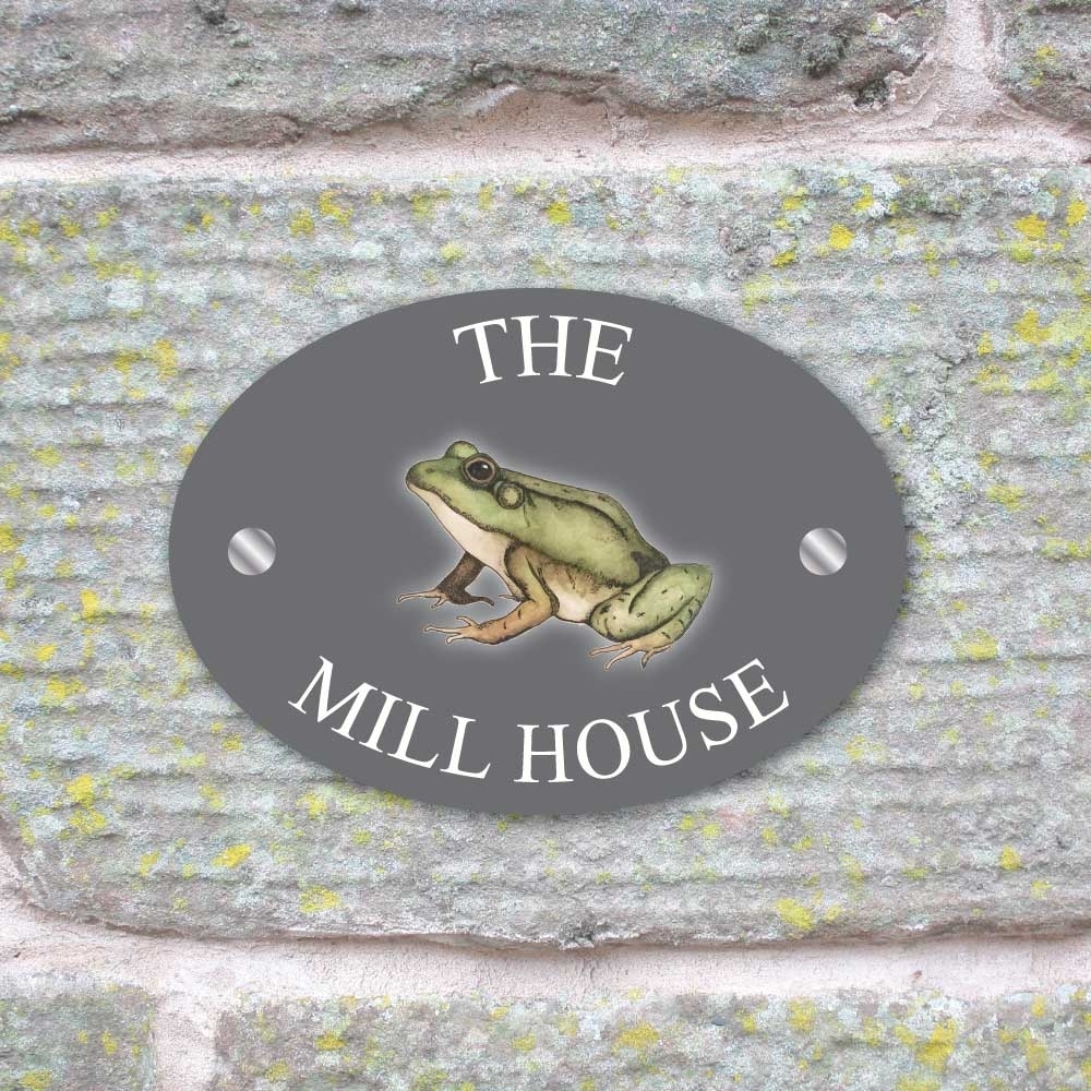 JAF Graphics. Personalised Frog House Sign