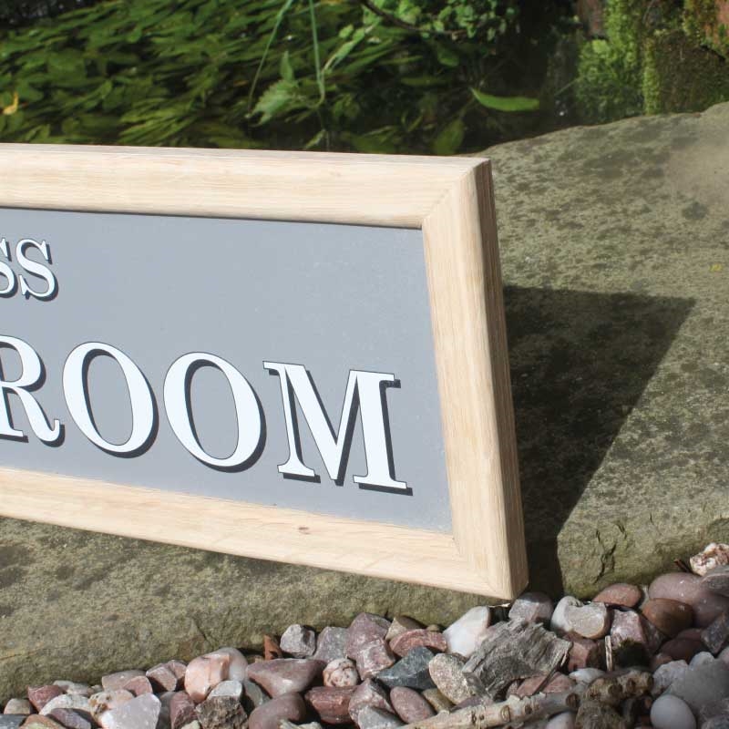 JAF Graphics. Personalised Station Sign with Oak Frame