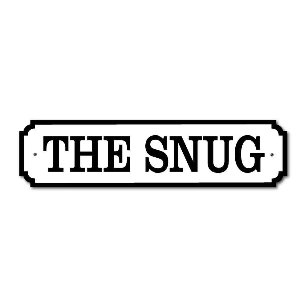 JAF Graphics. THE SNUG Door Nameplate