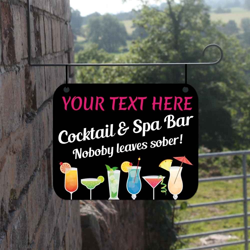 JAF Graphics. Hanging Cocktail Bar Sign