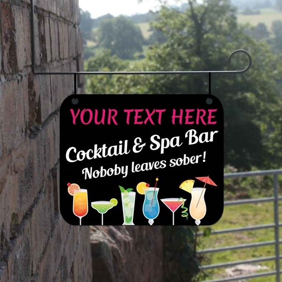 JAF Graphics. Hanging Cocktail Bar Sign
