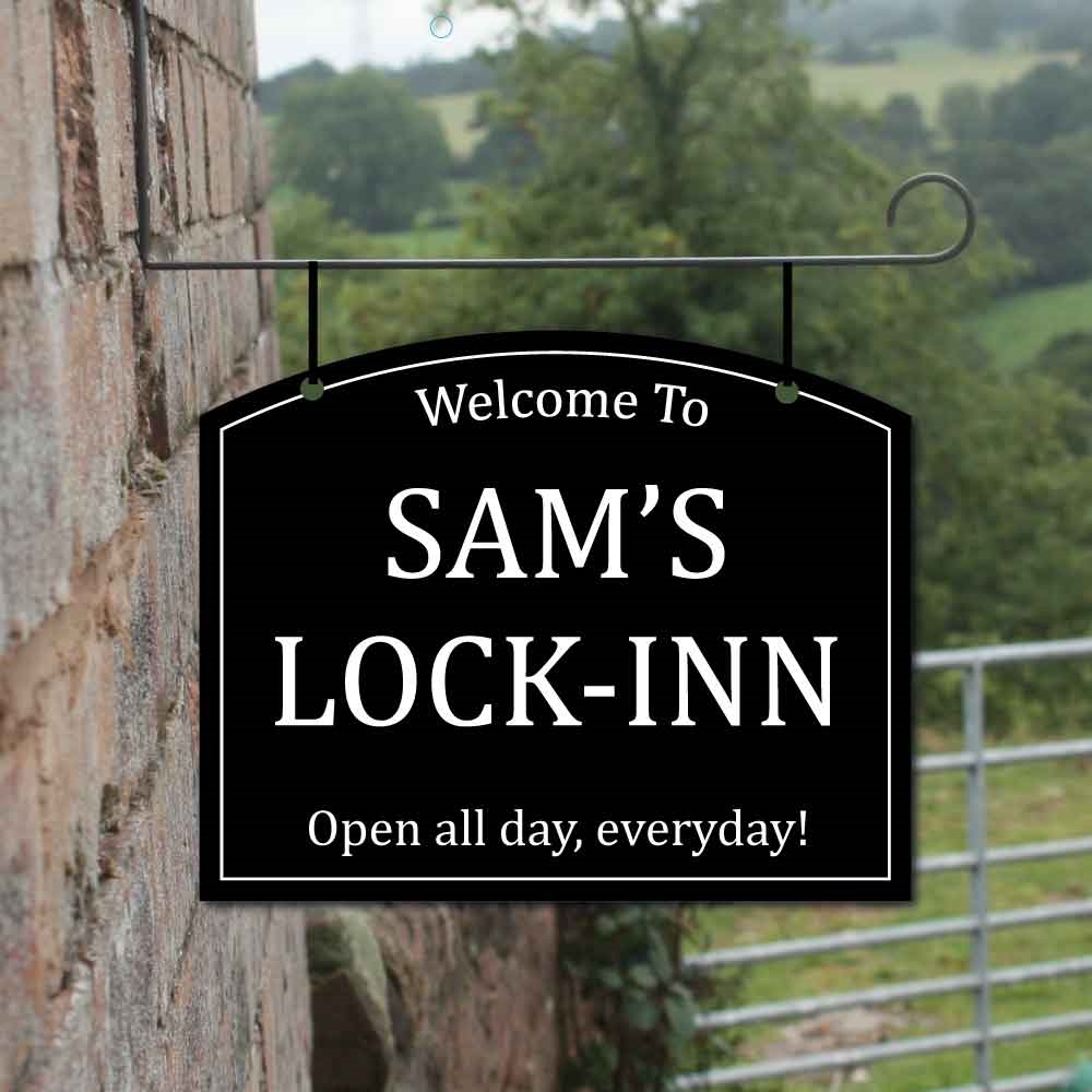 JAF Graphics. Personalised Modern Home Bar Hanging Sign