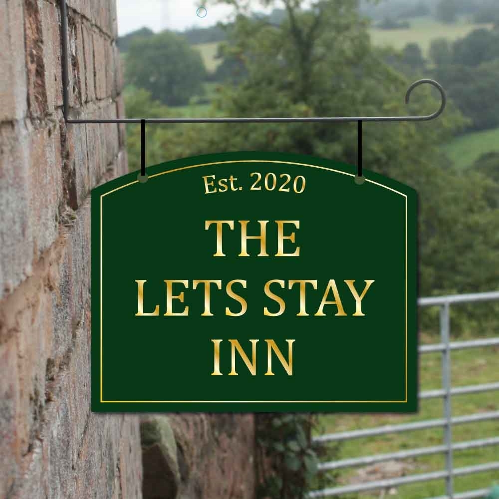 JAF Graphics. Personalised Modern Home Bar Hanging Sign