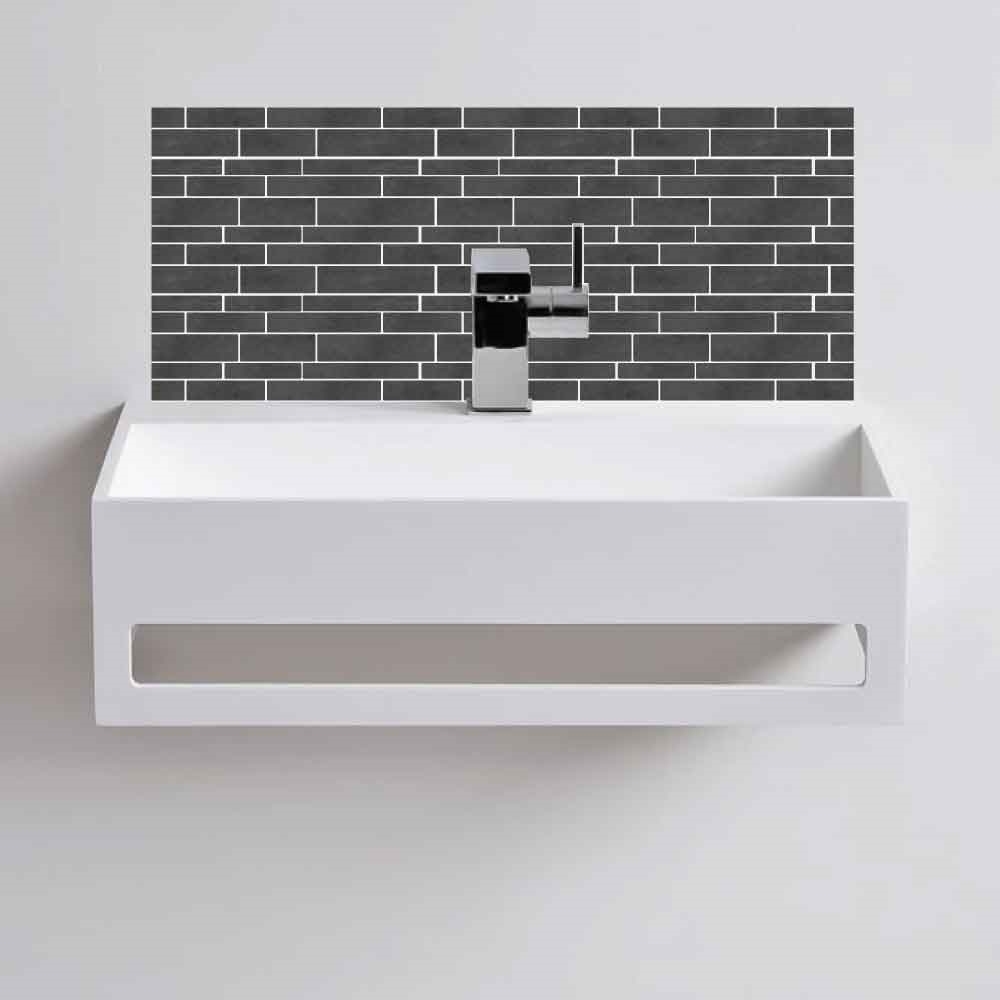 JAF Graphics. Grey Tile Basin Splashback