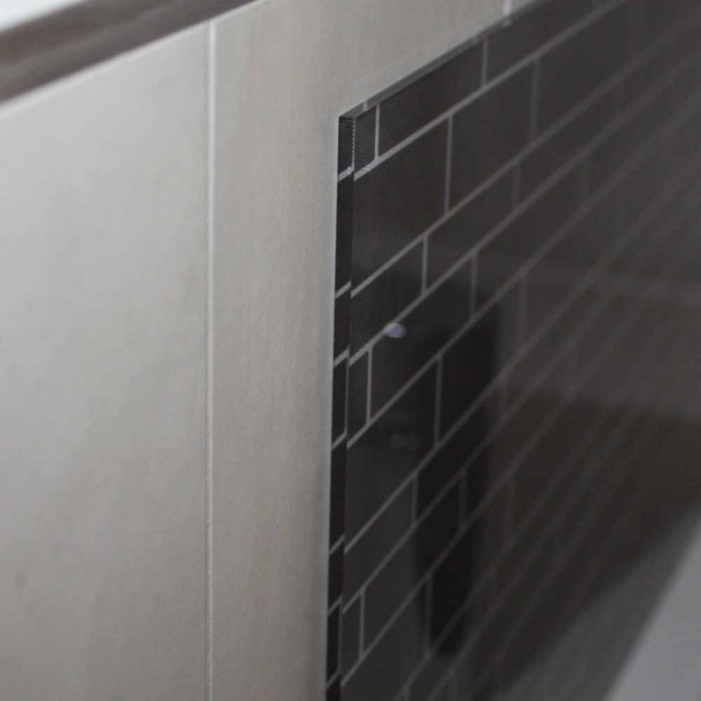 JAF Graphics. Grey Tile Basin Splashback
