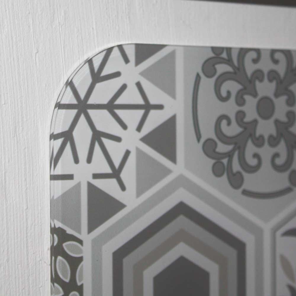 JAF Graphics. Grey Vintage Tile Basin Splash back