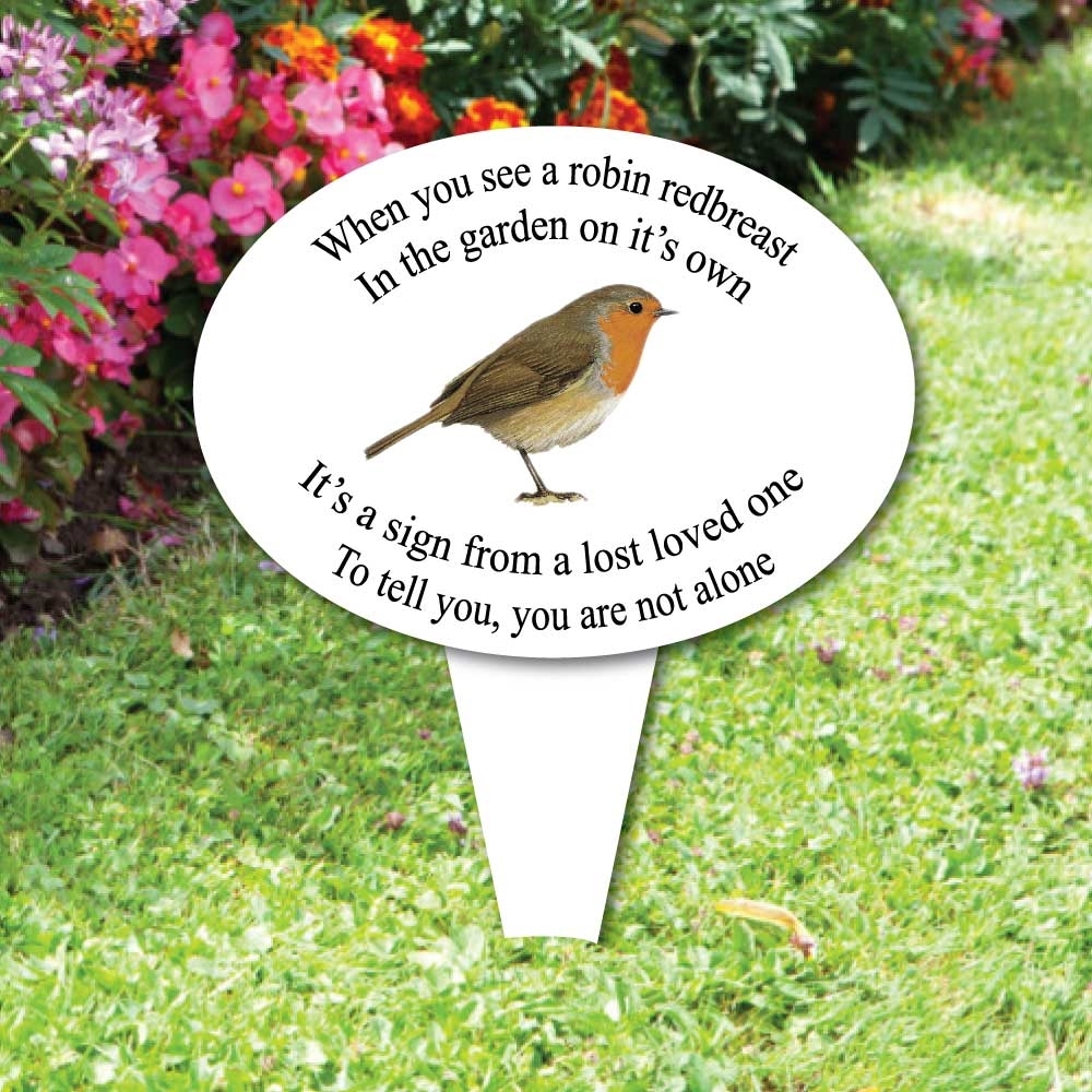 JAF Graphics. When you see a robin redbreast garden sign