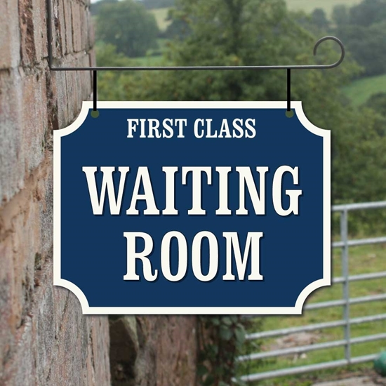 JAF Graphics. Hanging Waiting Room Station Sign