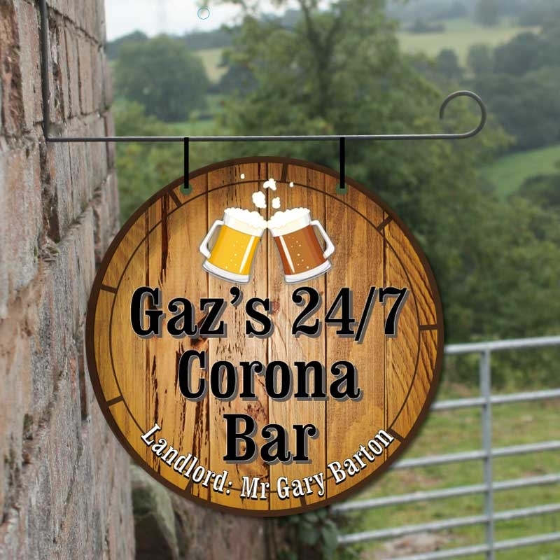 JAF Graphics. Barrel Top Hanging Sign