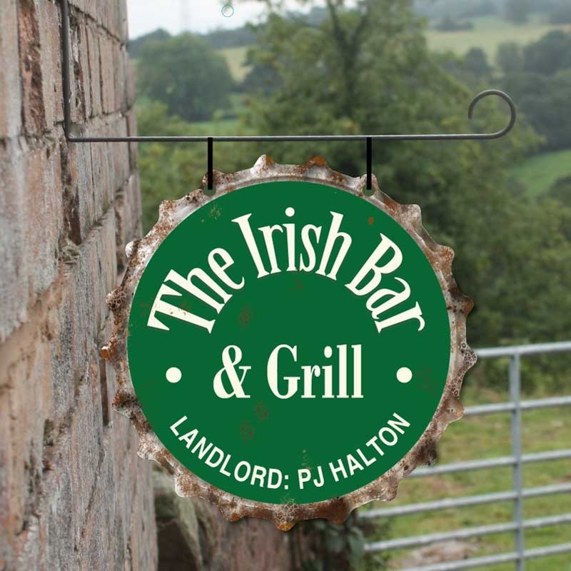 JAF Graphics. Beer Bottle Top Hanging Sign