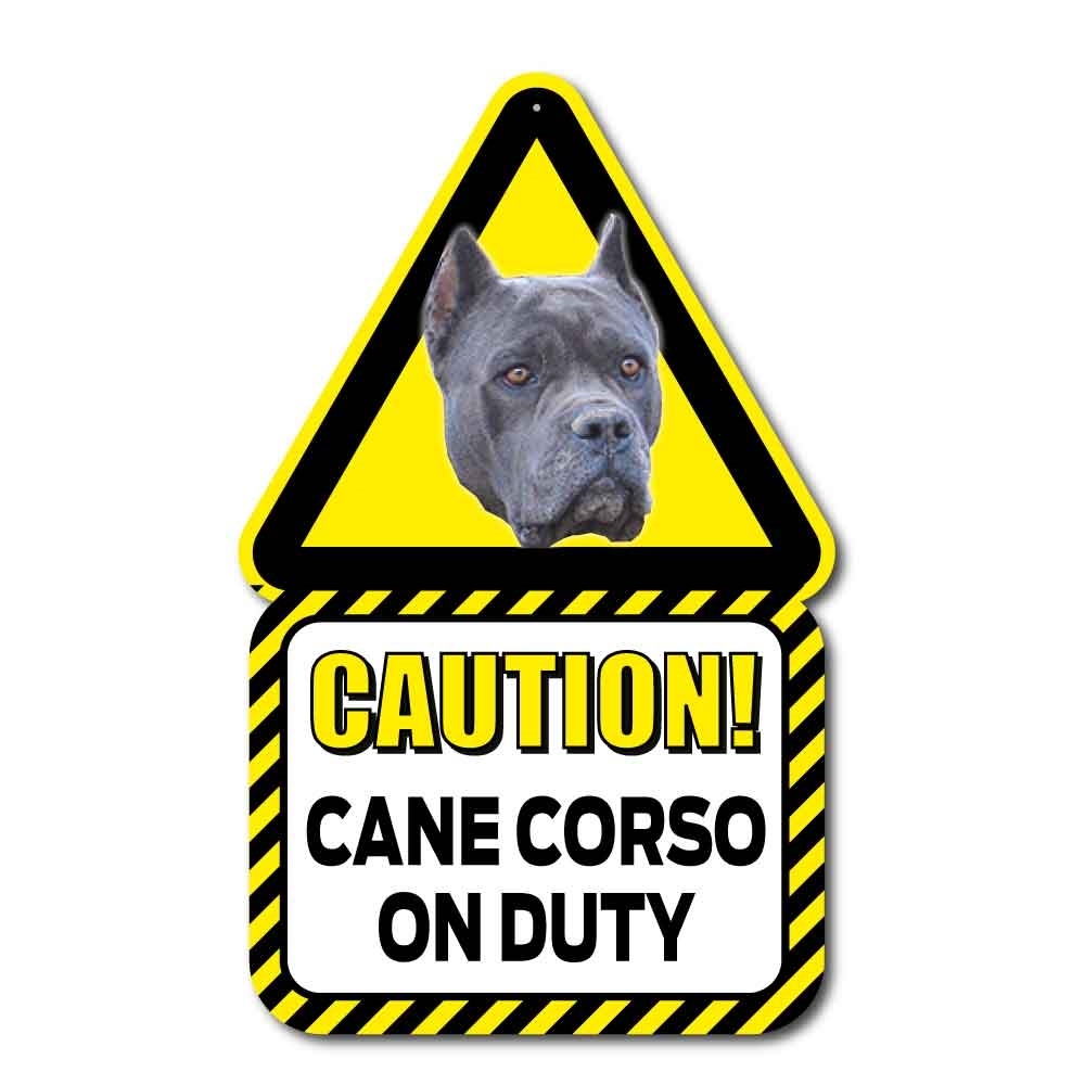 JAF Graphics. Blue Cane Corso On Duty Dog Sign