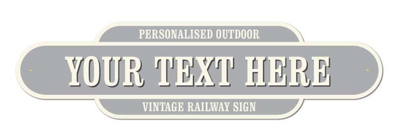JAF Graphics. Personalised Heritage Railway Totem Station Sign
