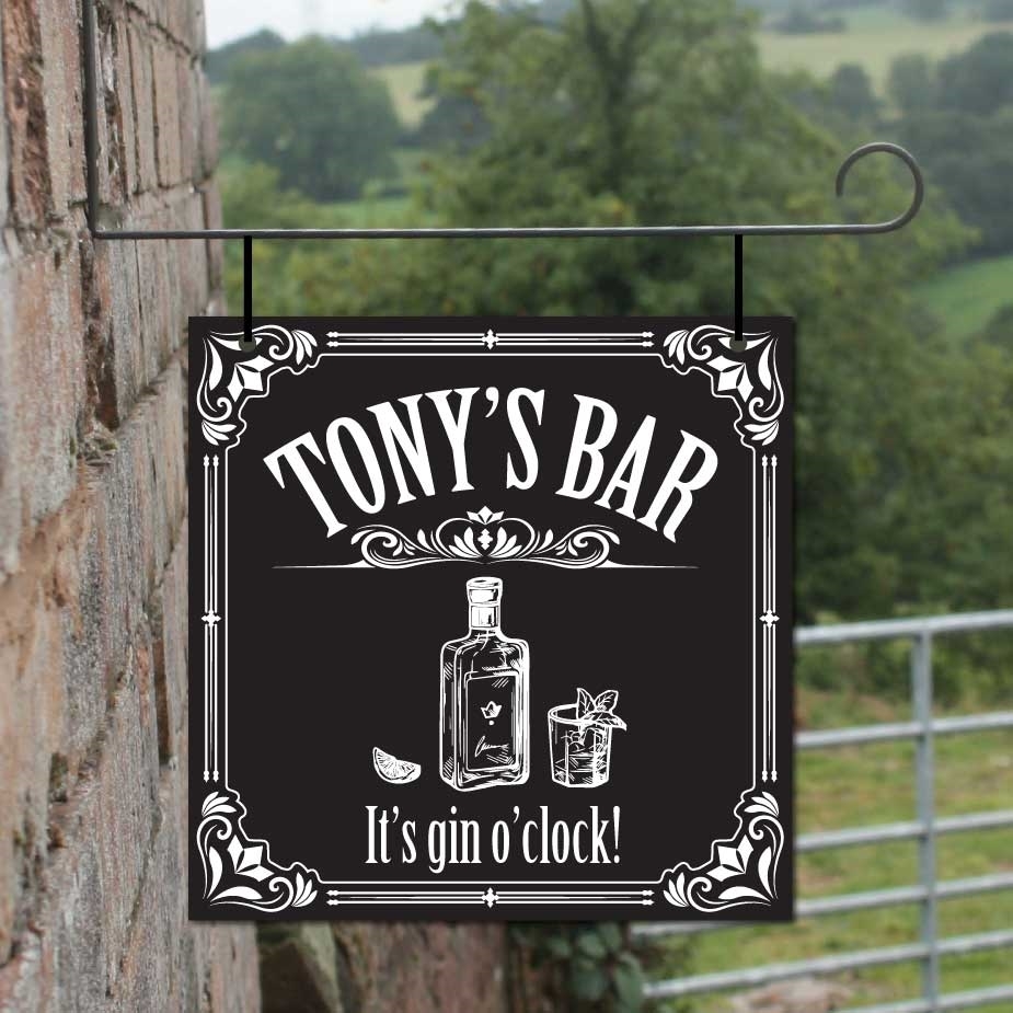 JAF Graphics. Mini Shed Hanging Gin Sign
