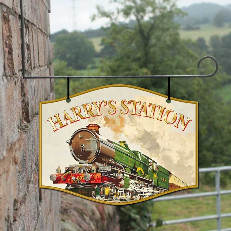 JAF Graphics. Railway Train Hanging Pub Sign
