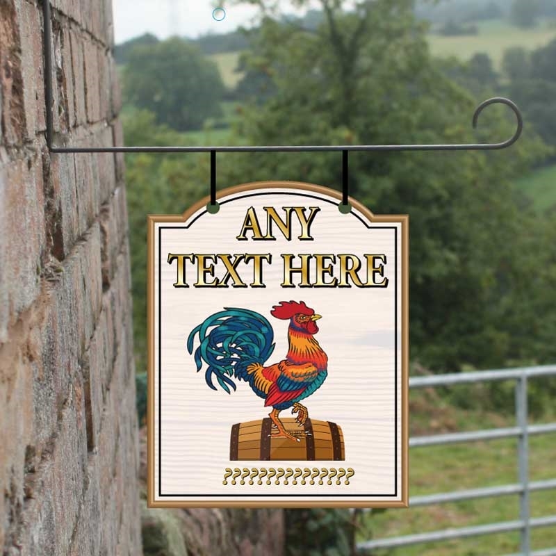 JAF Graphics. The Cock Inn Personalised Hanging Bar Sign
