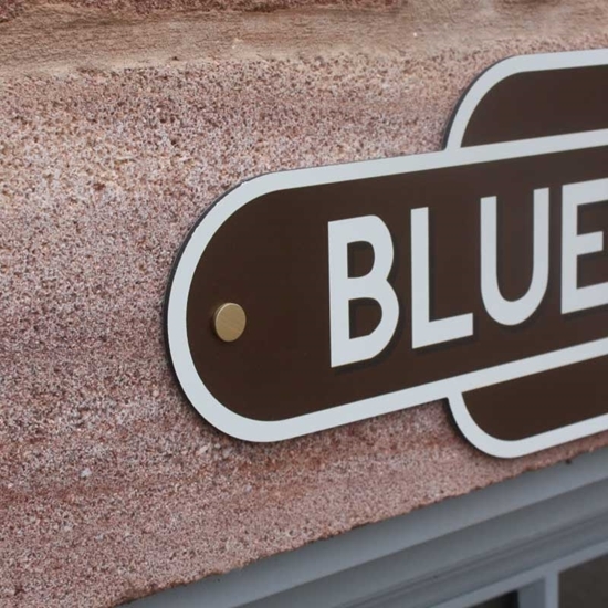 JAF Graphics. Personalised Rusty Vintage Railway Totem Station Sign