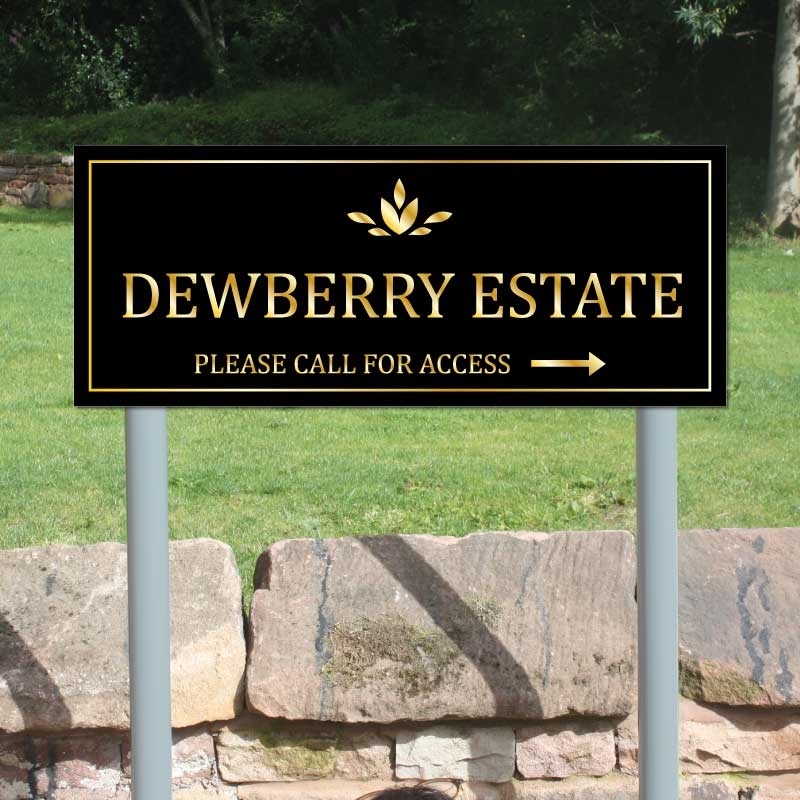 JAF Graphics. Entrance Sign on Posts