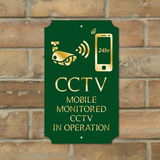 JAF Graphics. Personalised Mobile phone CCTV Sign, Classic Design