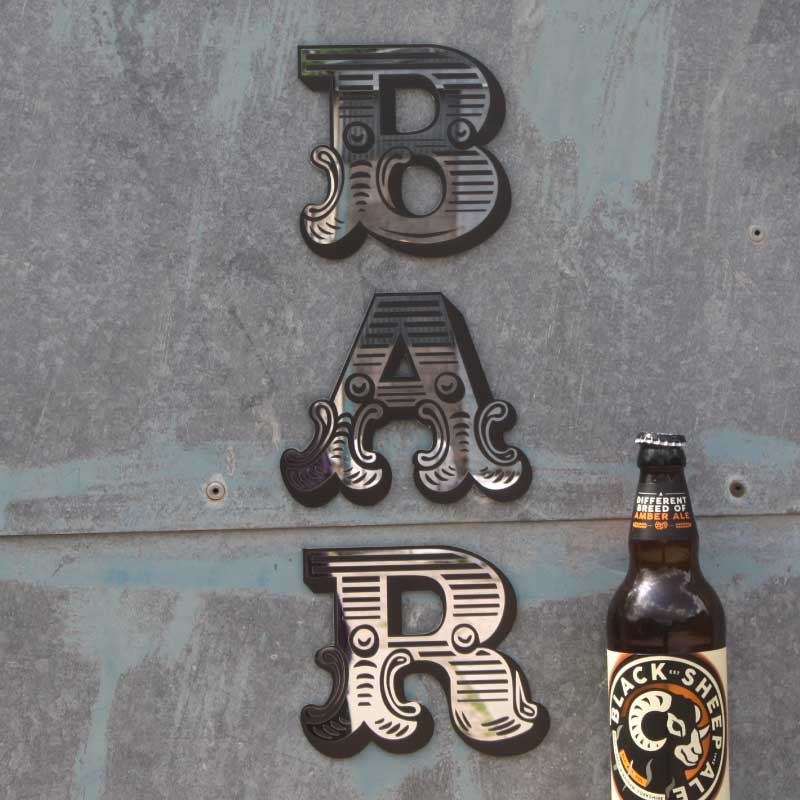 JAF Graphics. Mirror BAR Letters