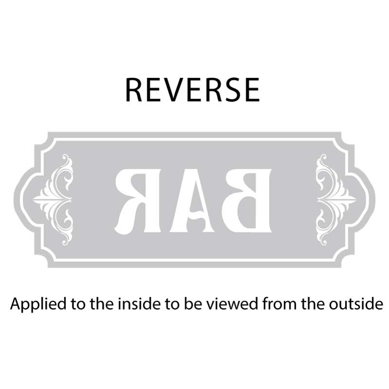 JAF Graphics. Home Bar Window Sticker