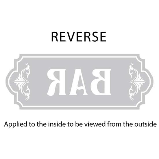 JAF Graphics. Home Bar Window Sticker