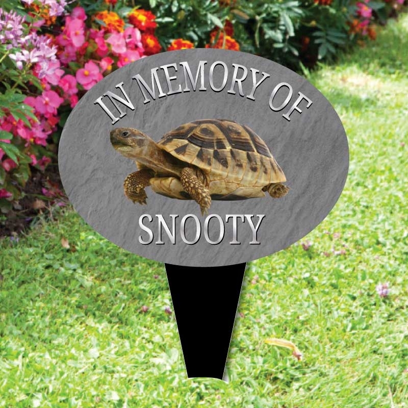 JAF Graphics. Pet Tortoise memorial plaque
