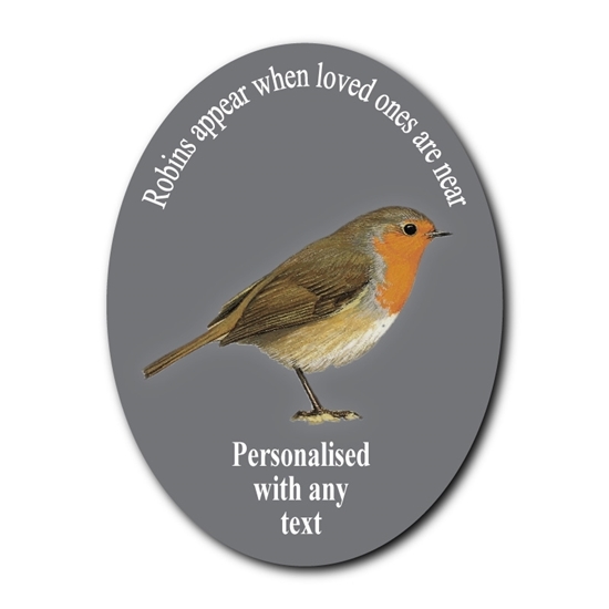 JAF Graphics. Outdoor Grave Marker Robin Plaque