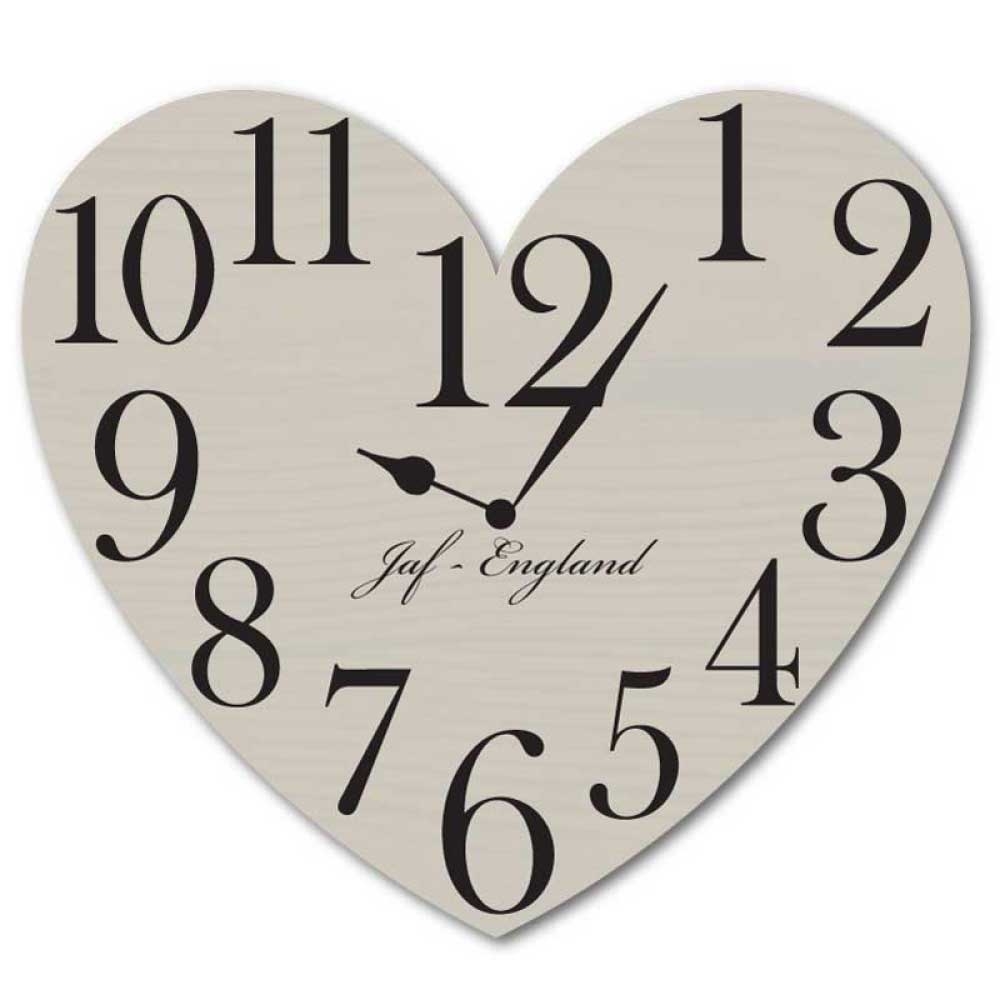 JAF Graphics. Vintage Heart Shaped Wall Clock