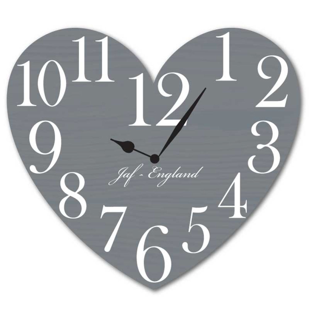 JAF Graphics. Vintage Heart Shaped Wall Clock