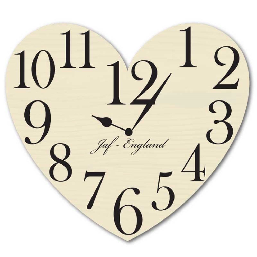 JAF Graphics. Vintage Heart Shaped Wall Clock