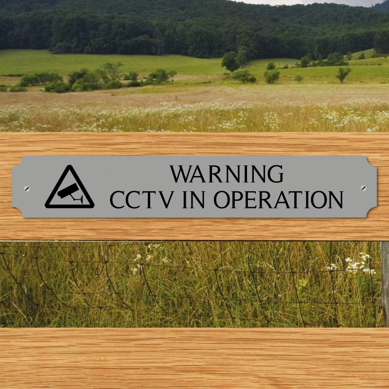JAF Graphics. Personalised Robust CCTV Gate Sign, Classic Design