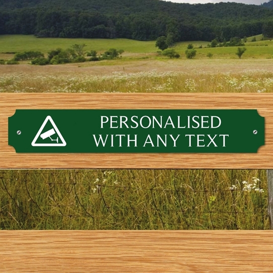 JAF Graphics. Personalised Robust CCTV Gate Sign, Classic Design